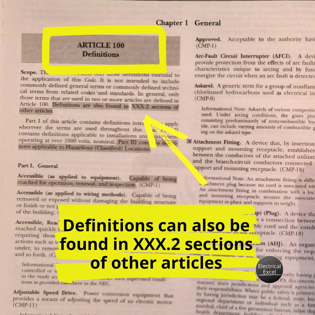 Article 100 Information - Texas Electrical Excel